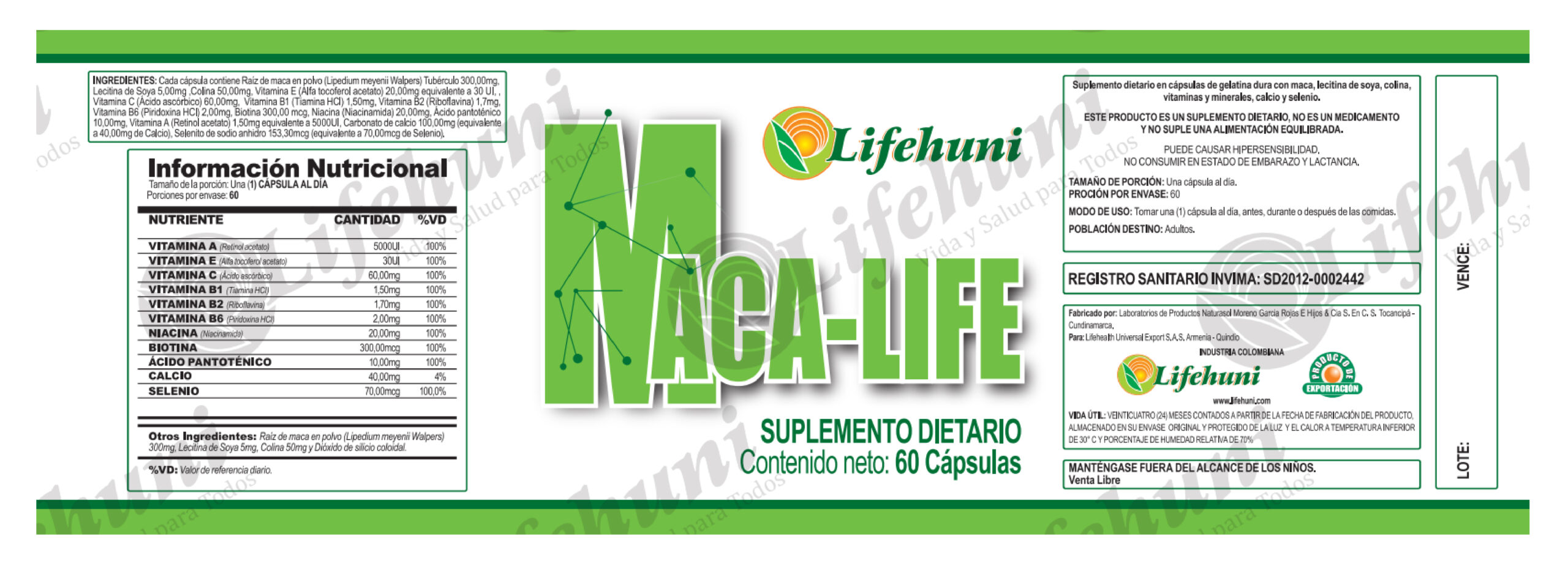 MACA-LIFE 60 CAP - Lifehuni CO
